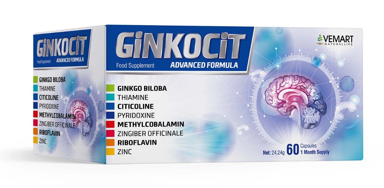 Ginkgo Biloba + Sitikolin + B Complex | Vemart Vitapuff Biosweet
